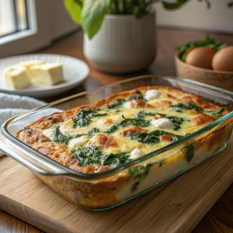 Spinach and Cottage Cheese Egg Bake – The Best 1-Pan Breakfast!
